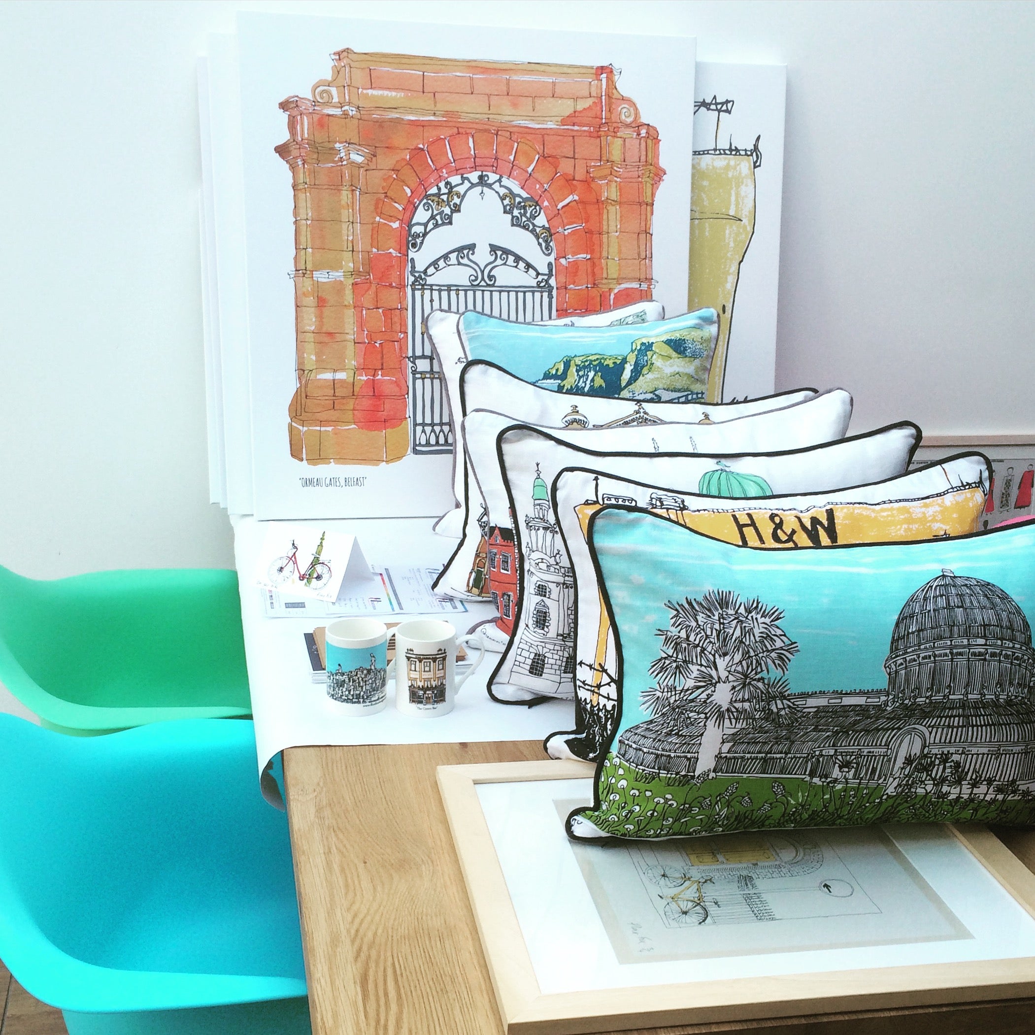 Bespoke Belfast Cushion Designs - Flax Fox