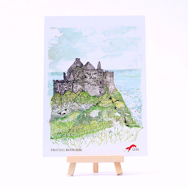 Dunluce Castle Postcard – Flax Fox