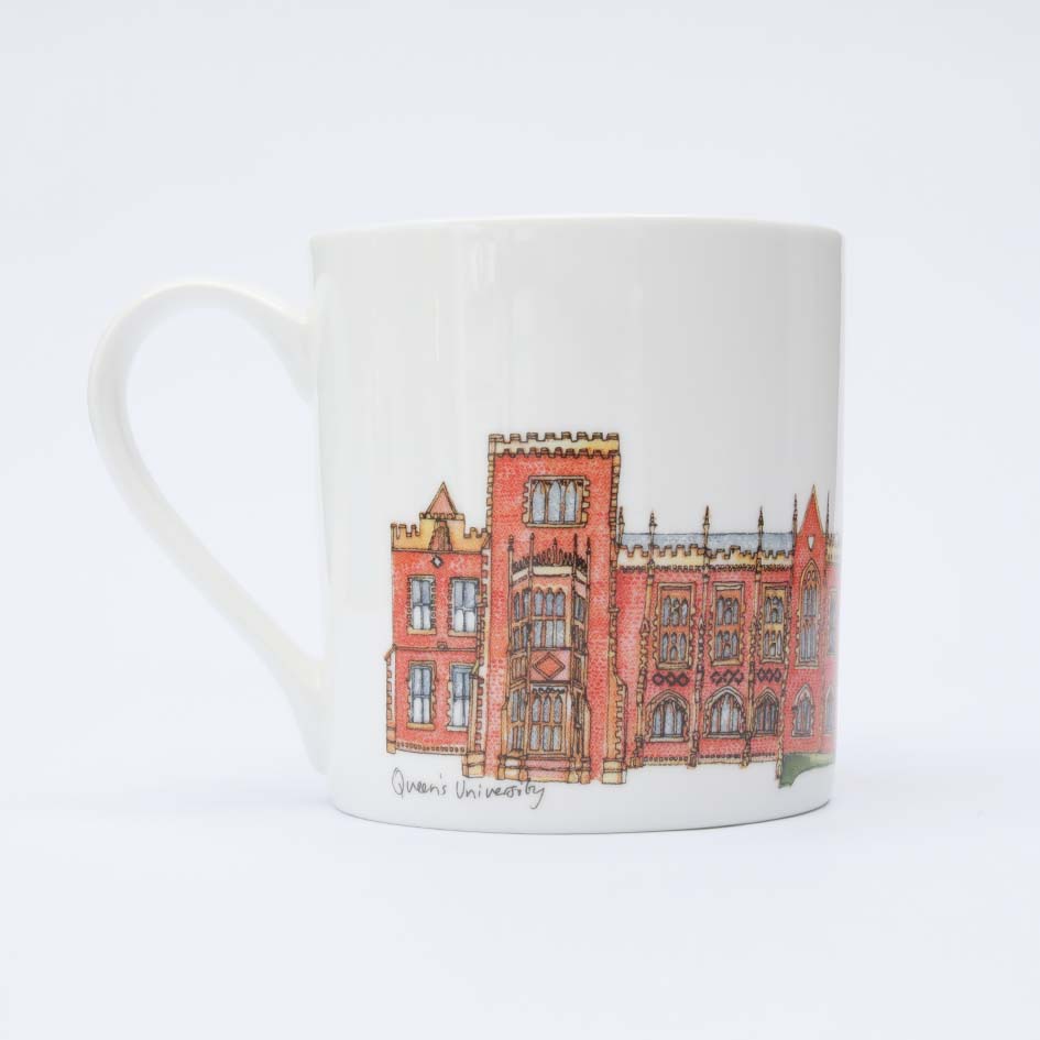 Queens University Belfast Illustrated Mug – Flax Fox