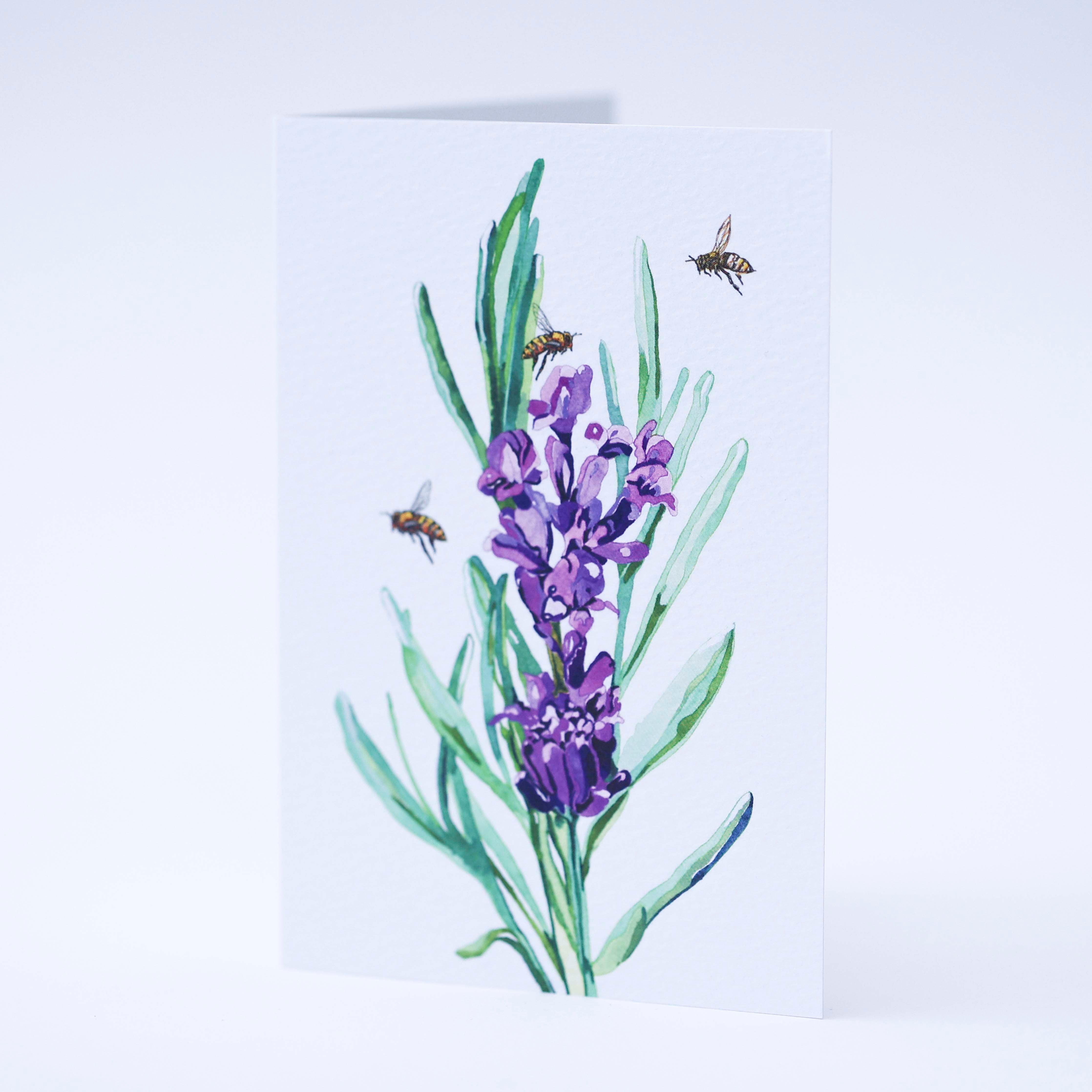 Lavender Greeting Card – Flax Fox